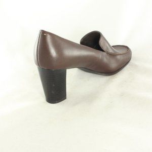 Studio Works | Shoes | Studio Works Valerie Leather Block Heels New ...